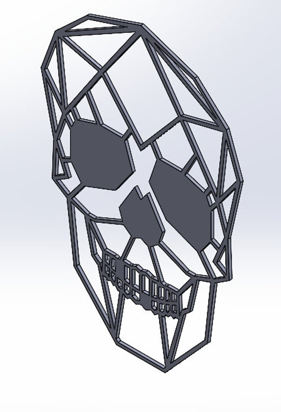 Geometric Skull Dxf & Svg Cut File | Etsy