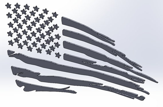American Flag Distressed Dxf & Svg - Etsy