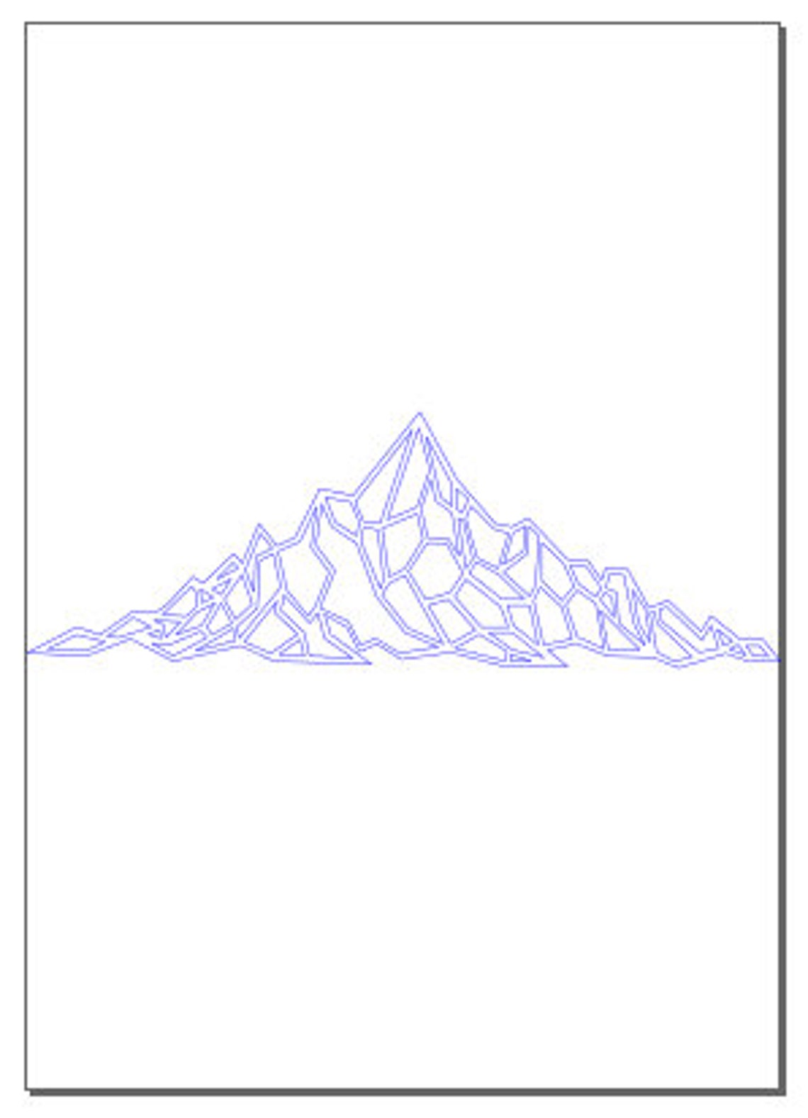 Geometric Mountain Landscape, Dxf & Svg Cut File - Etsy