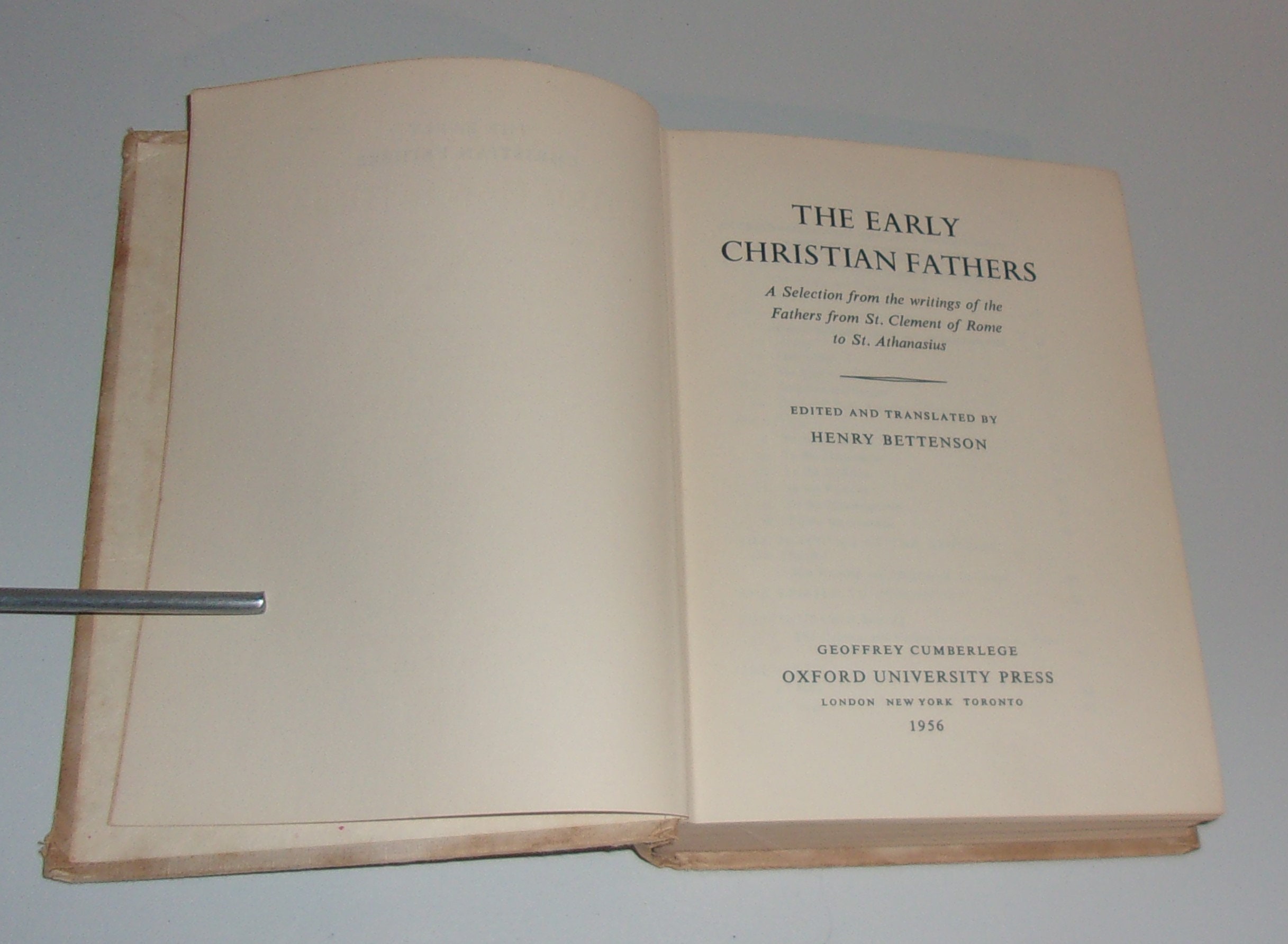 The Early Christian Fathers by Henry Bettenson, Oxford University Press ...