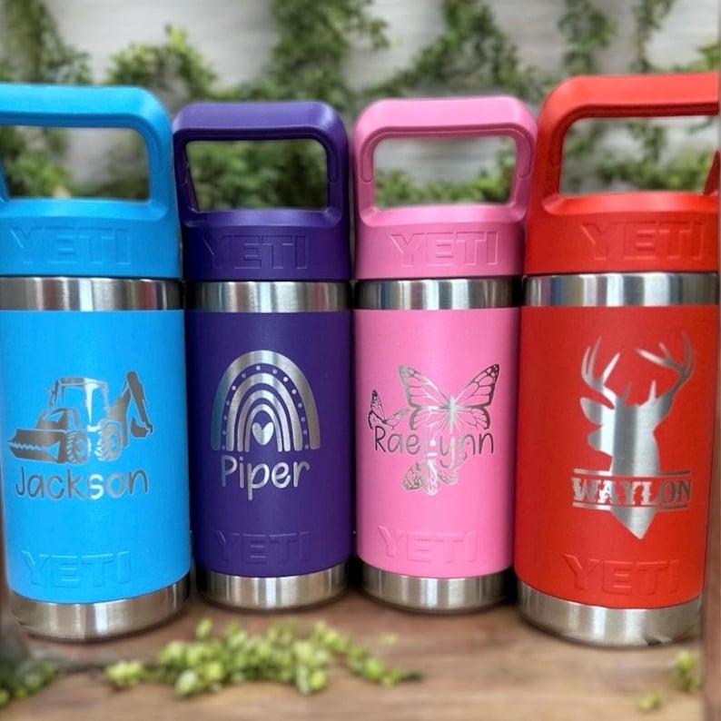 Custom Engraved 12oz Yeti Junior Rambler: Kid's Personalized Water ...