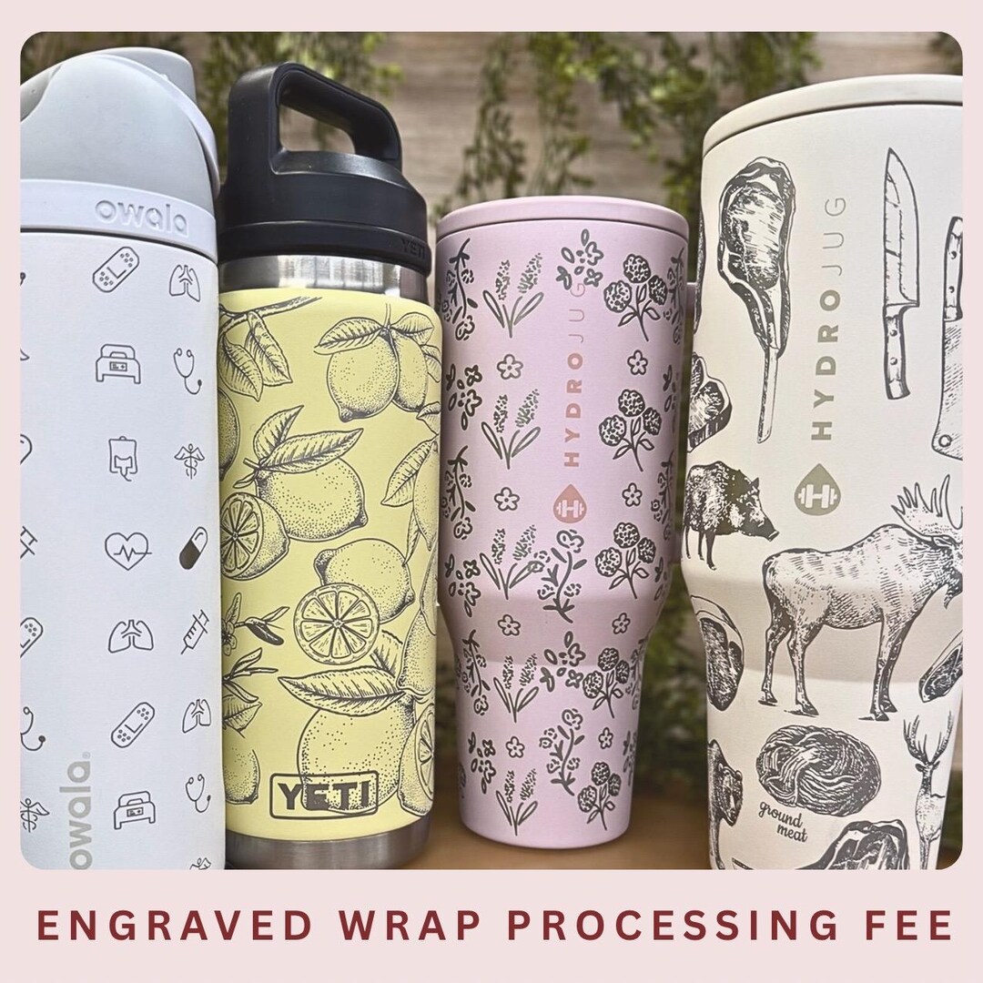 Custom Engraved Wrap Add-on | Processing Fee for Full Wrap Engraving - Etsy