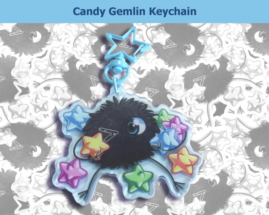 Candy Gremlin Keychain| Kawaii Aesthetic Durable Studio Ghibli Keychain ...