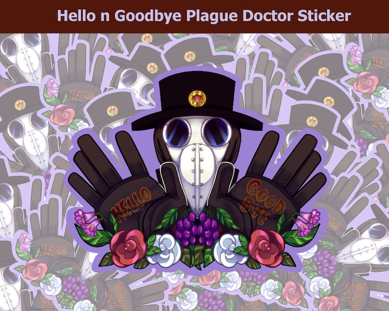Gothic Plague Doctor Sticker| Goth Aesthetic Vynil Sticker - Etsy