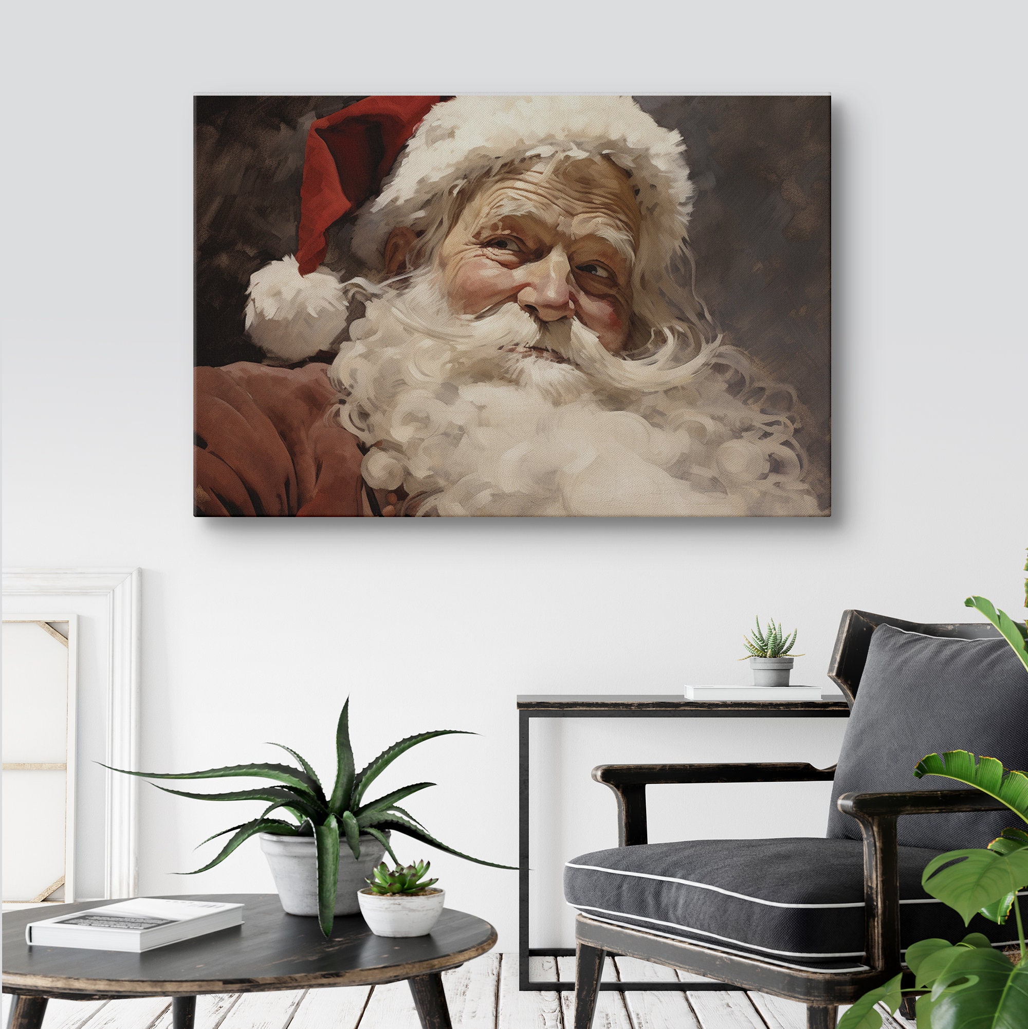 Santa Claus Art Print Printable Christmas Decor Instant Download ...