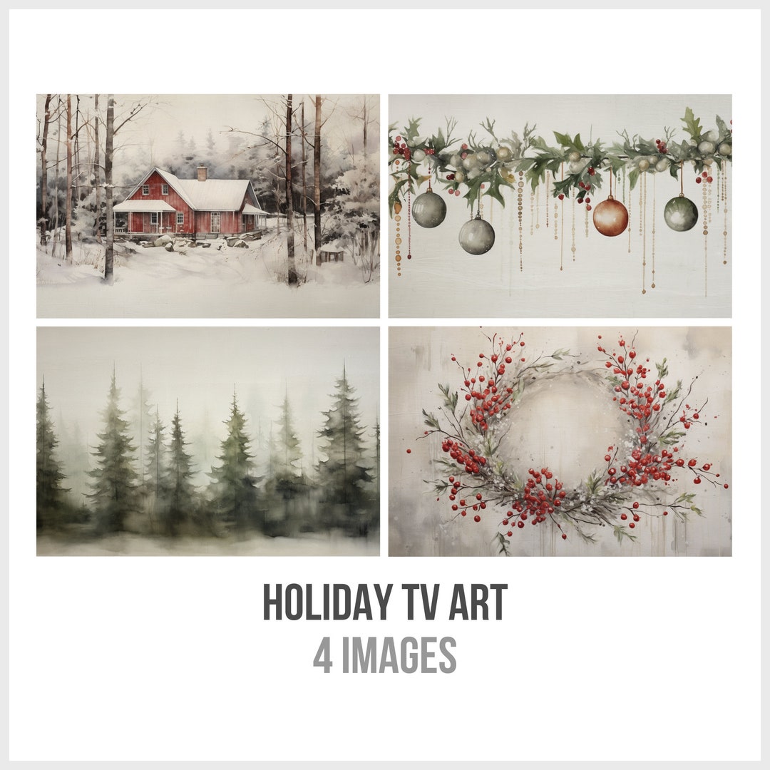 Festive Frame TV Holiday Art Bundle - Christmas Art and Winter ...