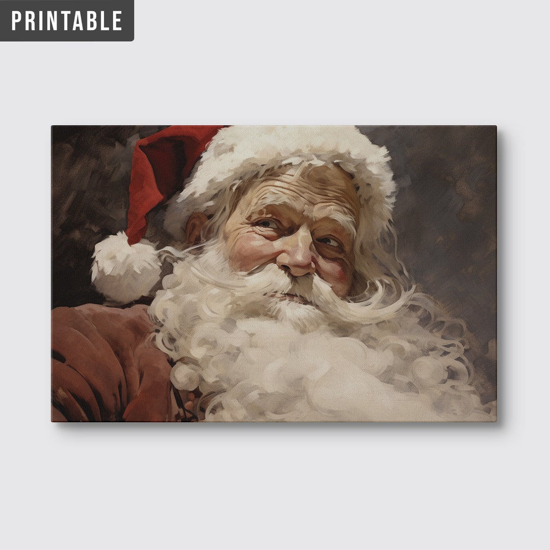Santa Claus Art Print - Printable Christmas Decor - Instant Download ...