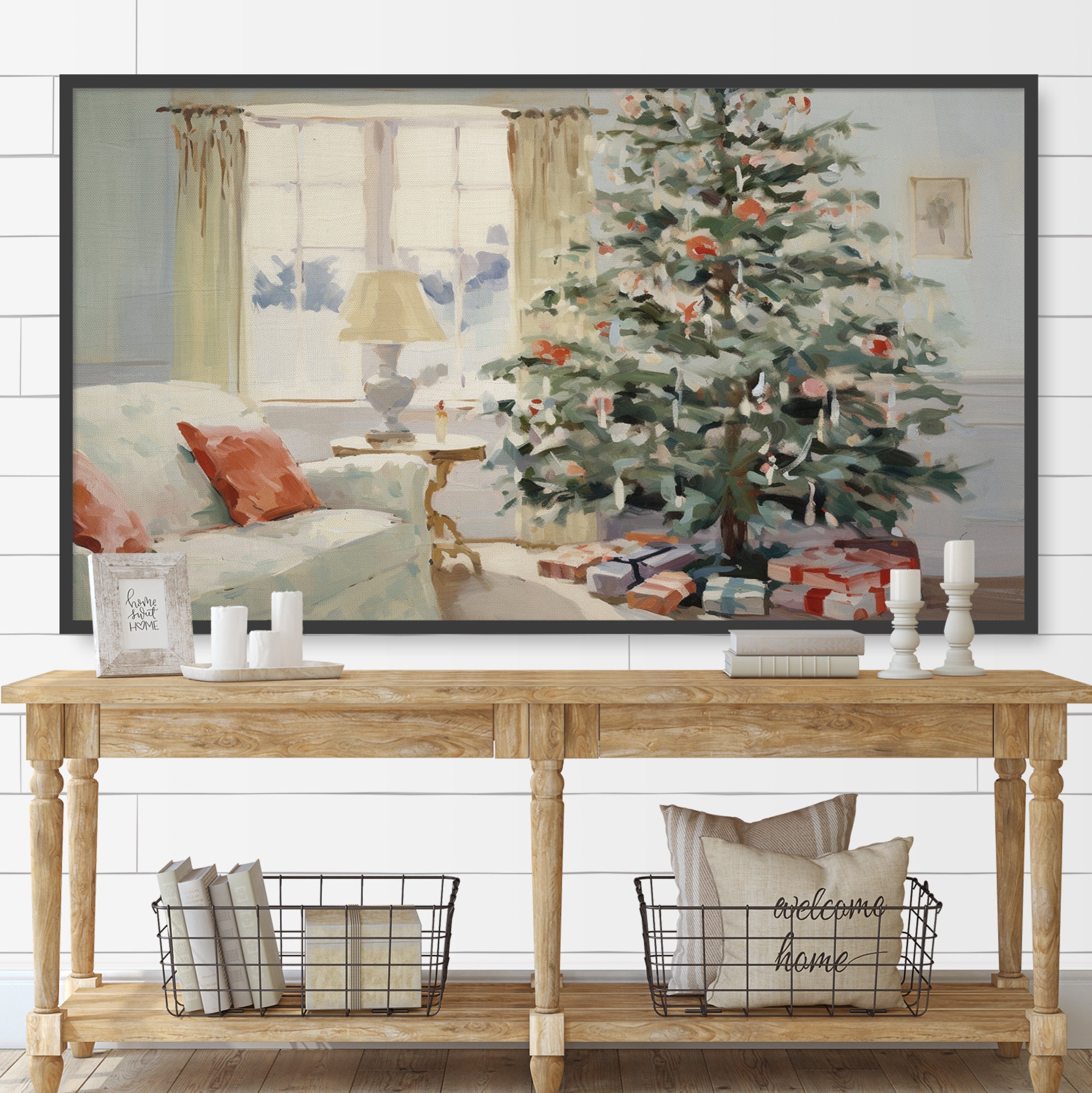 Frame TV Art Christmas Morning Scene With Festive Holiday - Etsy