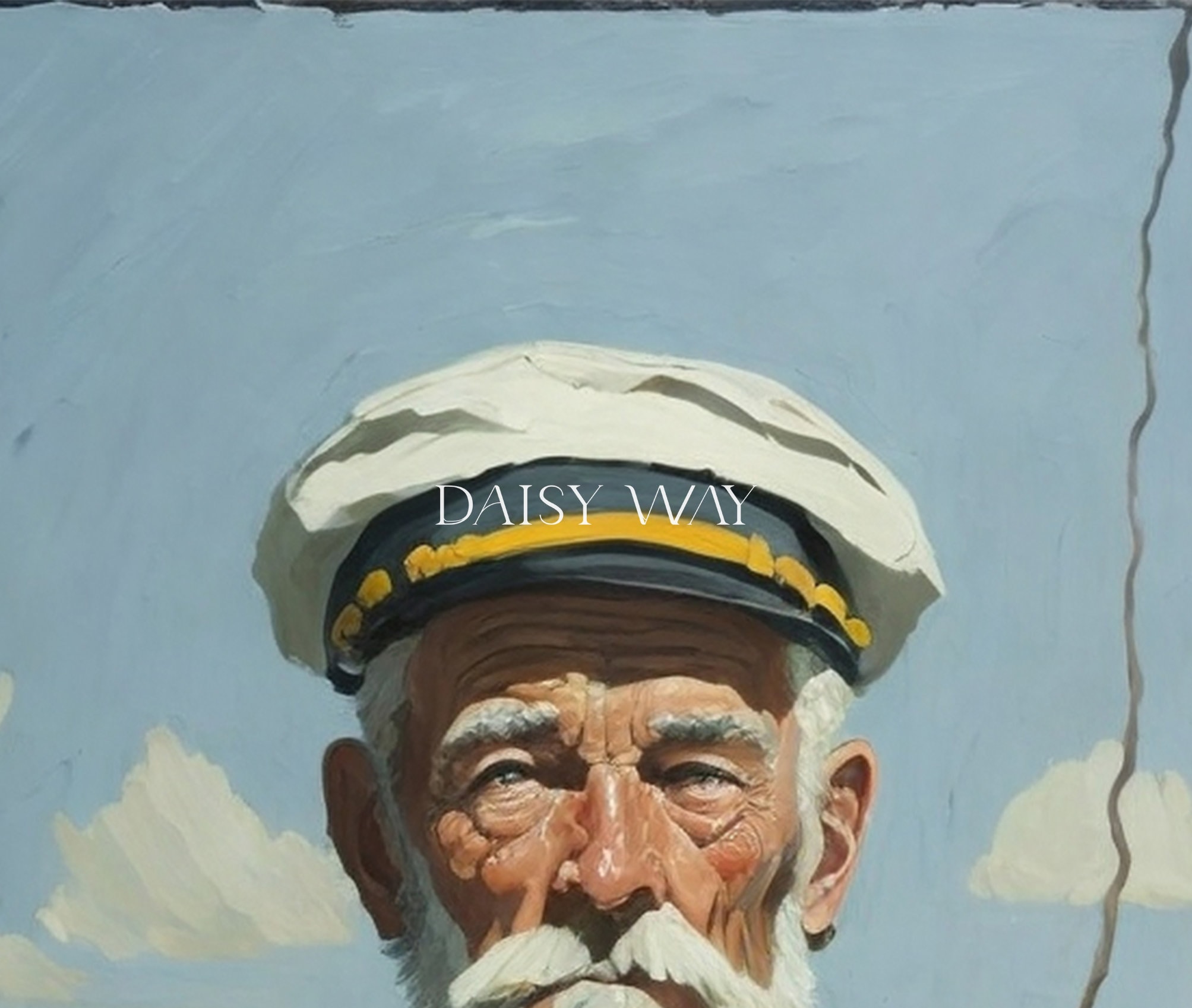 Vintage Ship Captain Painting - Nautical Maritime Wall Art Print ...