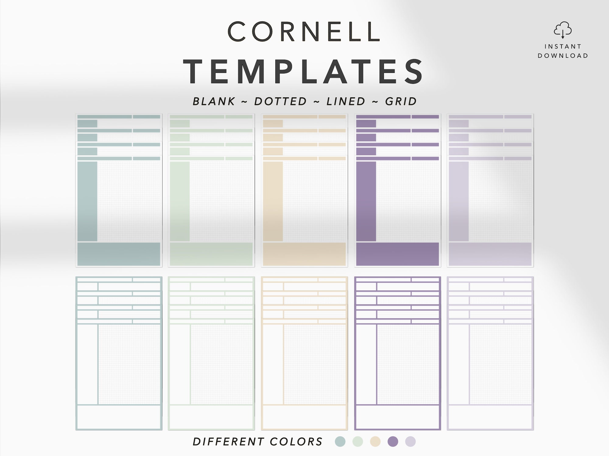 Digital Notes Template Cornell Note Goodnotes Student iPad Goodnotes ...