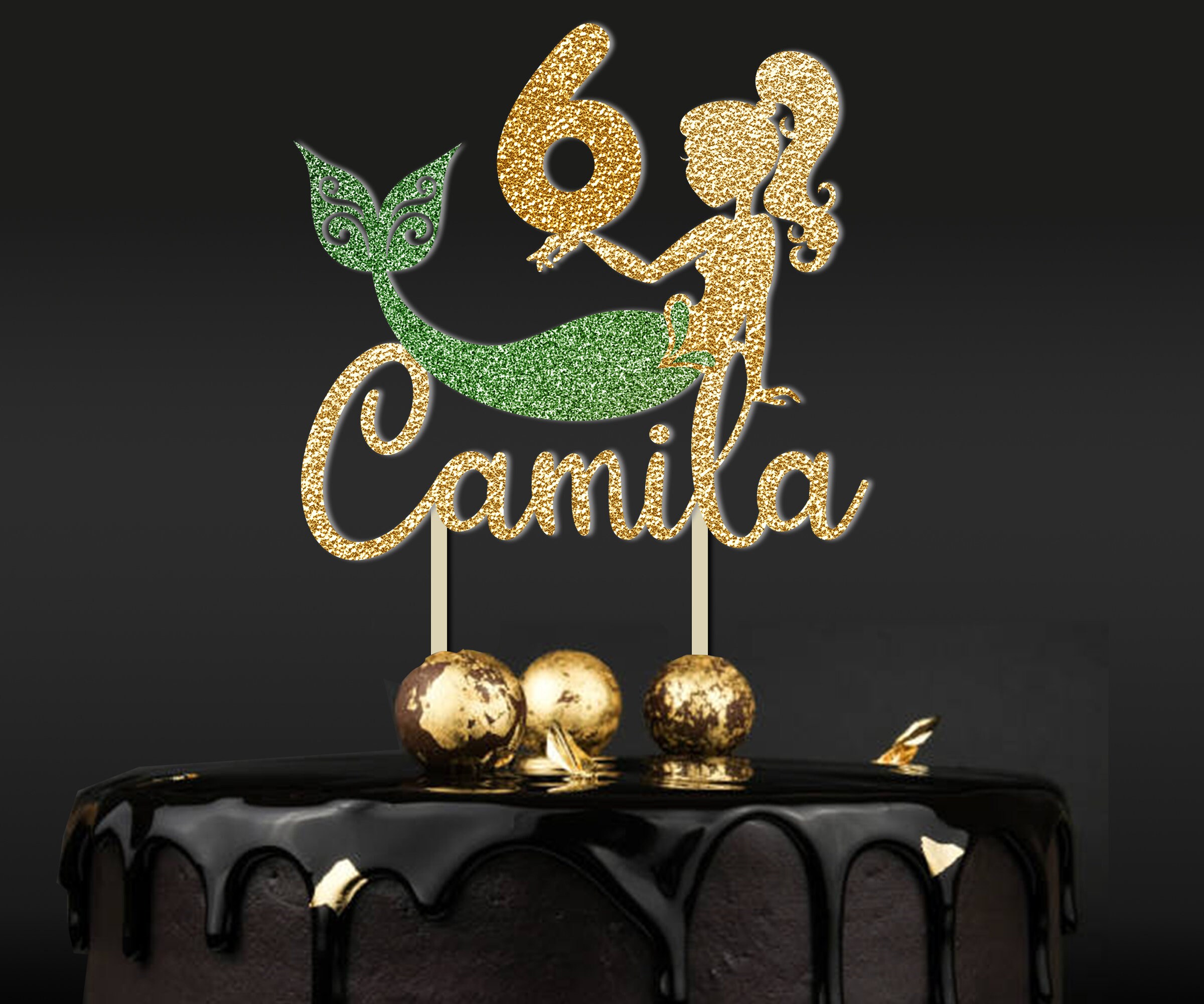 Mermaid Cake Topper, Ariel Cake Topper, Under the Sea Cake Topper ...