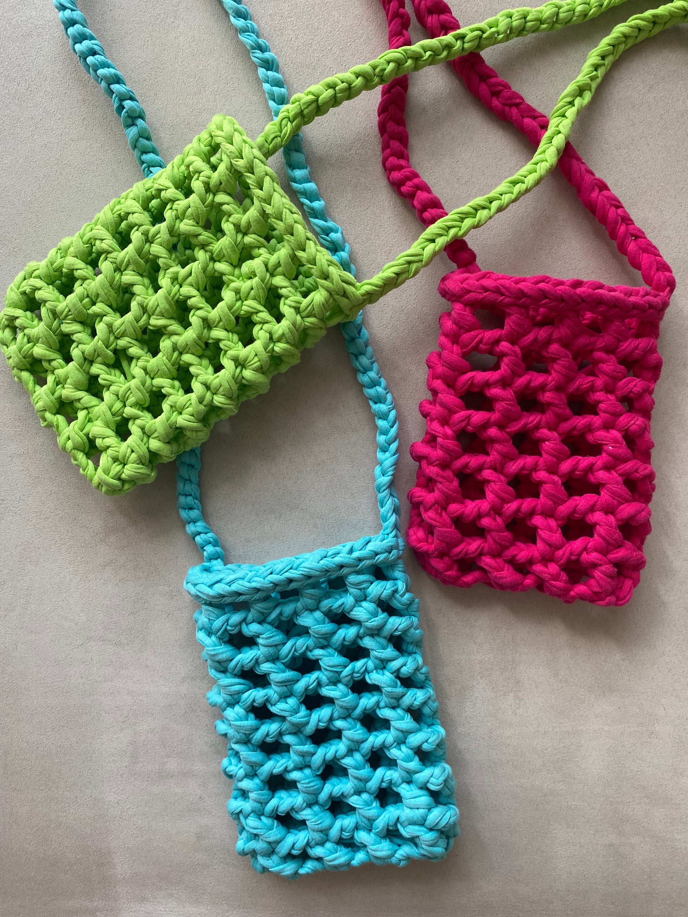 Handmade Crochet Phone Holder | Phone Net Bag Phone Pouch Perfect for ...