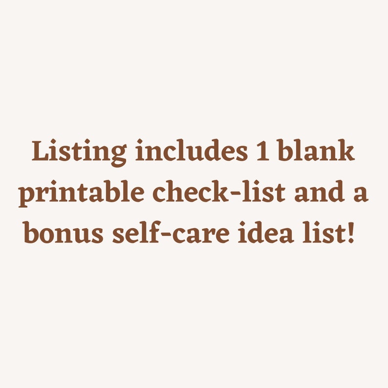 Mommy Self Care Checklist Printable Self Care Planner Self Care Journal ...