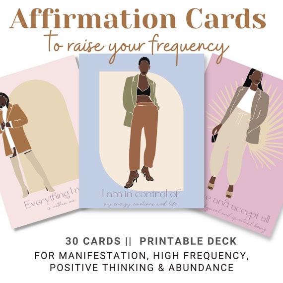 Affirmation Cards Printable for Manifestation Attracting - Etsy