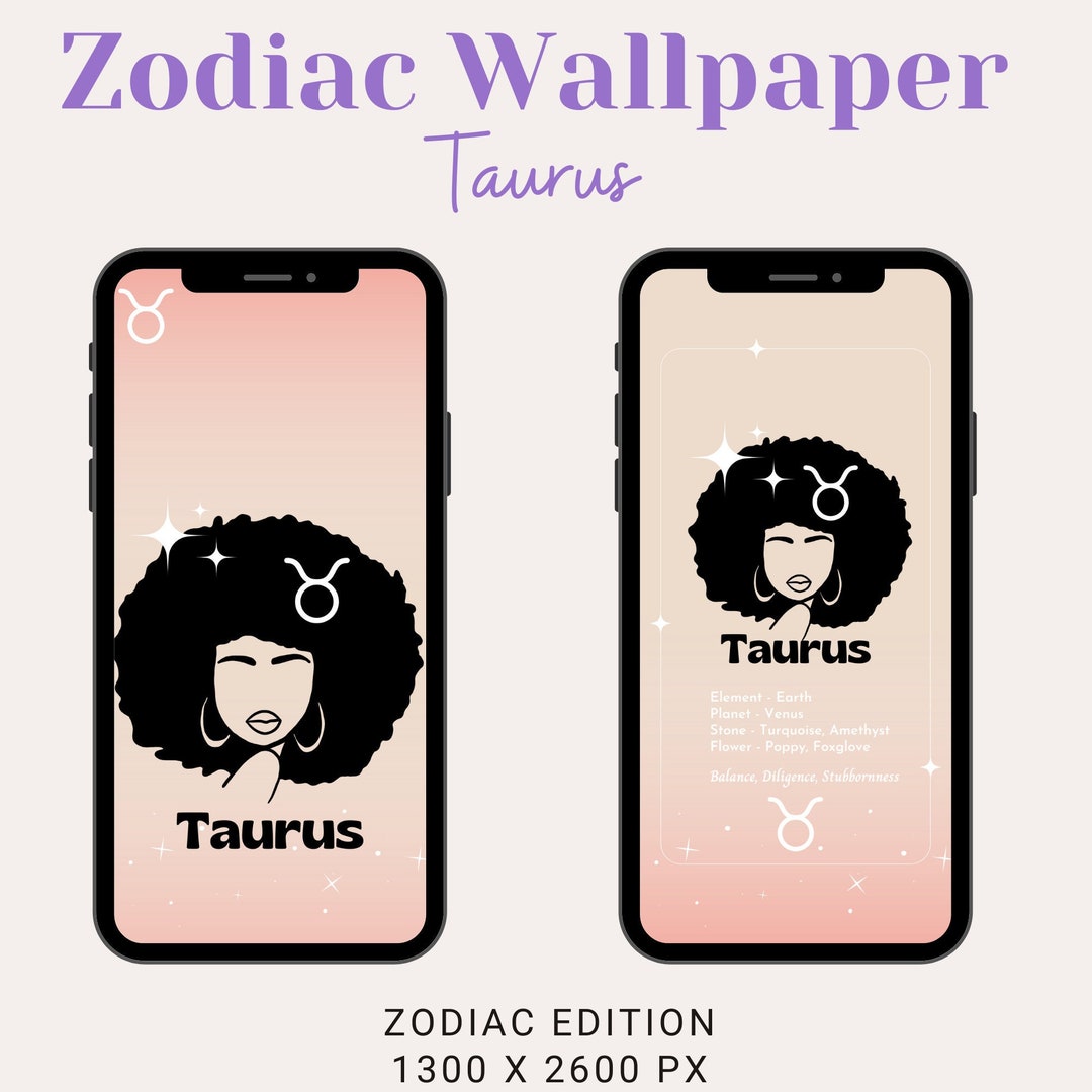 Zodiac iPhone Wallpaper Taurus Phone Background iPhone Wallpaper Phone ...