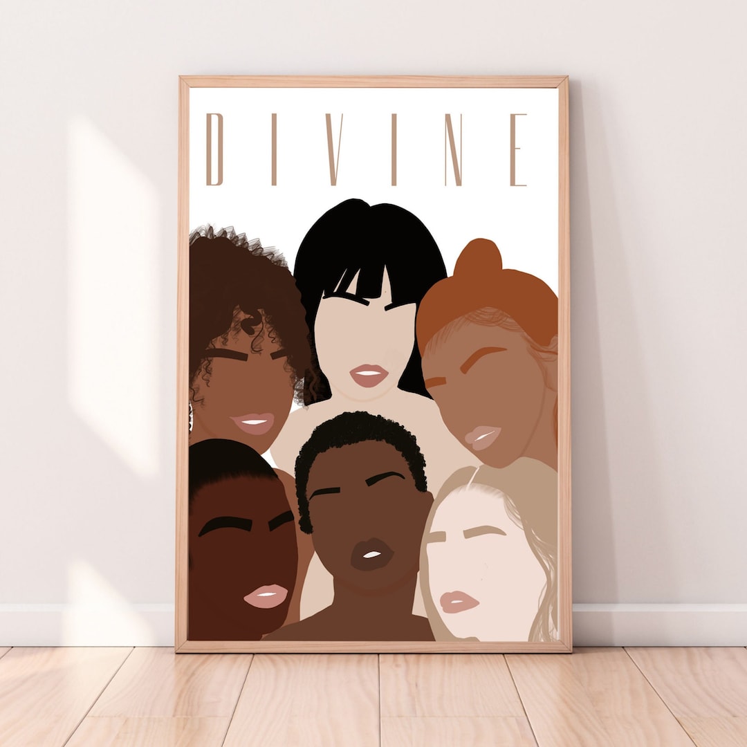 Divine Goddess Wall Art Melanin Art Work Woman Print Female Empowerment ...