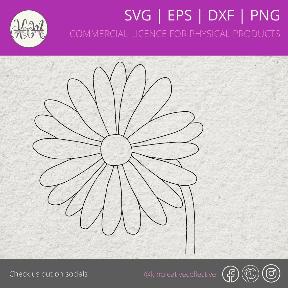 Daisy SVG | Hand Drawn SVG | Daisy Outline SVG | Flower Svg | Spring ...