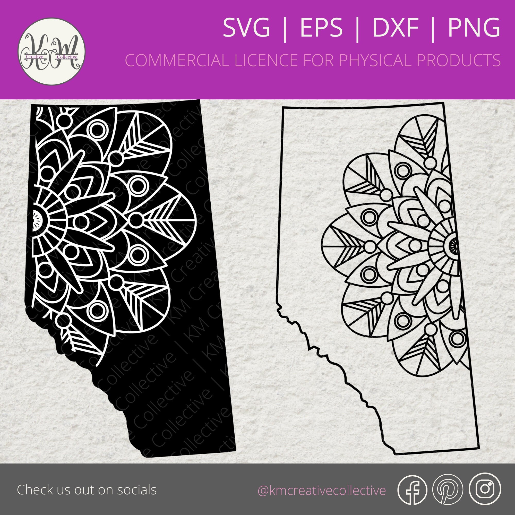 Alberta Mandala Bundle SVG | Mandala SVG | Canada SVG | Alberta Svg ...