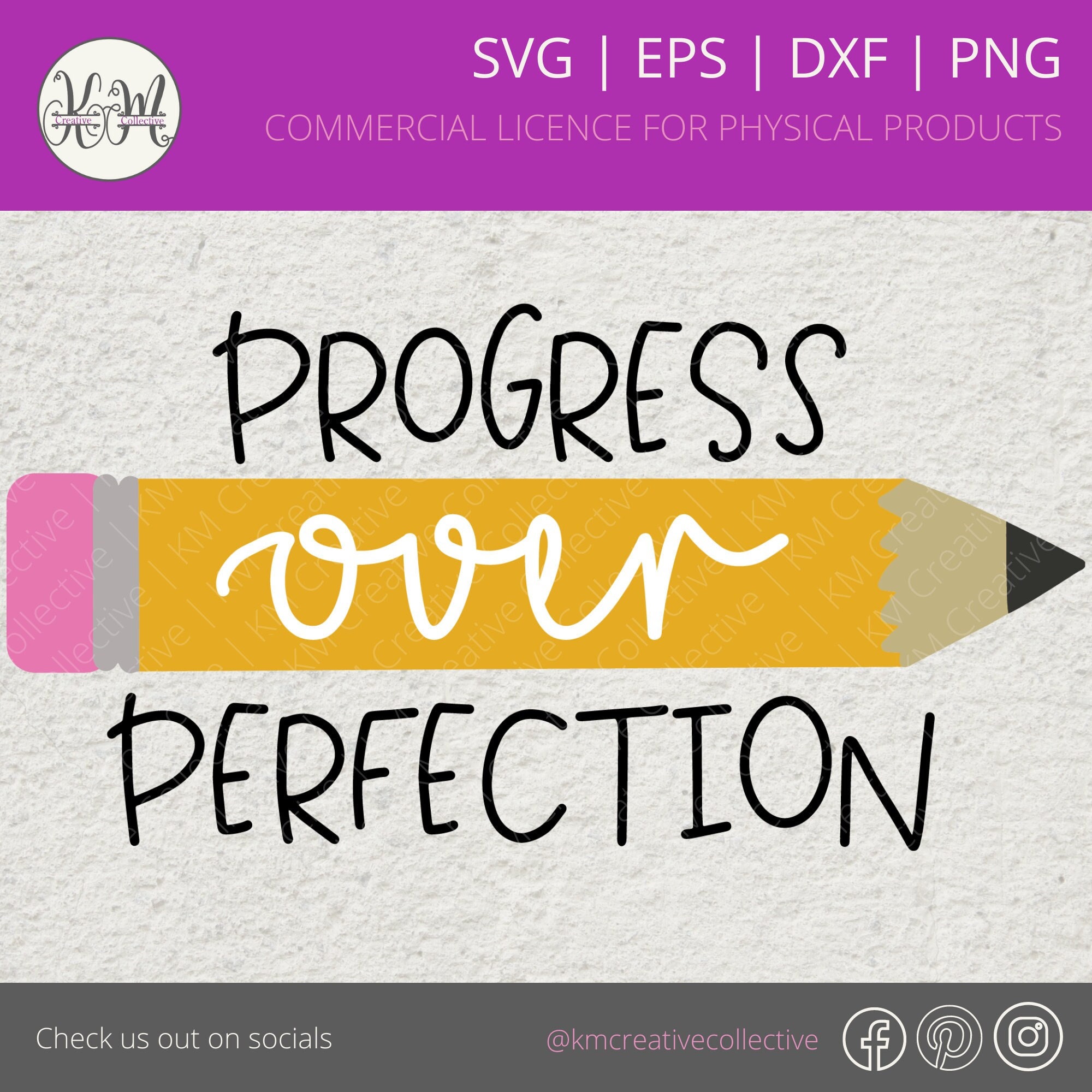 Progress Over Perfection SVG Teacher SVG School Svg - Etsy