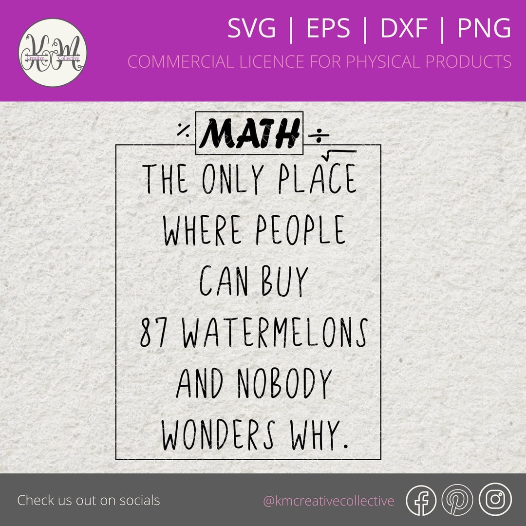 Math Word Problems SVG | Teacher SVG | School Svg | Watermelon Svg ...