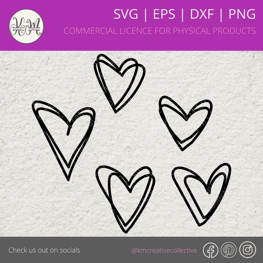 Hearts Outline SVG | Heart Clipart SVG | Heart SVG | Valentine's Day ...