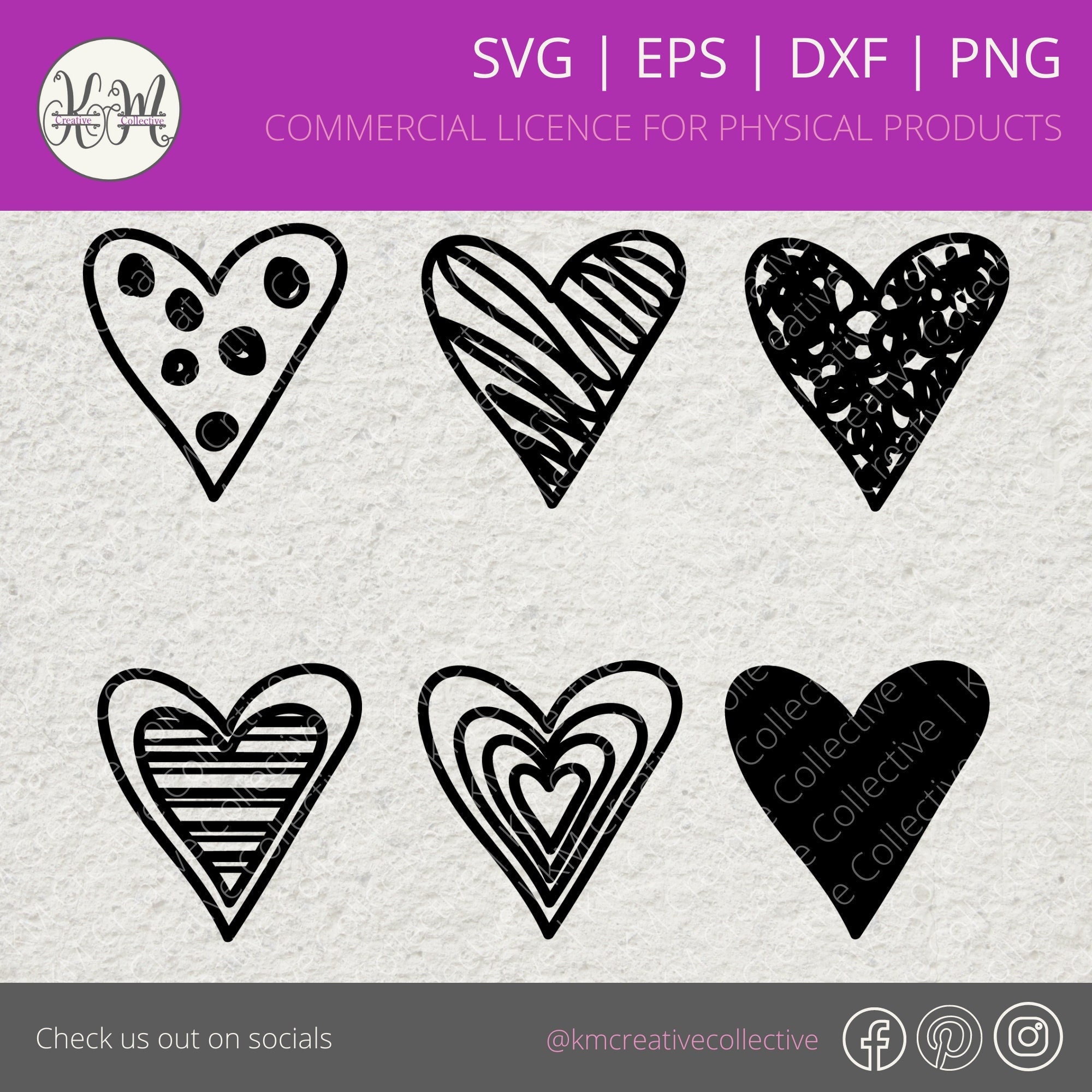 Heart Clipart SVG | Hand Drawn Heart SVG | Heart SVG | Valentine's Day ...