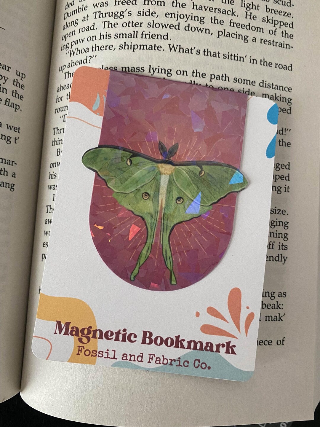 Celestial Luna Moth | Magnetic Bookmark | Holographic - Etsy