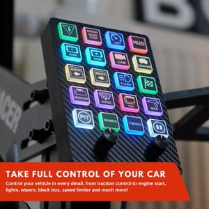 X1 Simracing Button Box RGB LED 26 Inputs Telemetry Based Lighting - Etsy