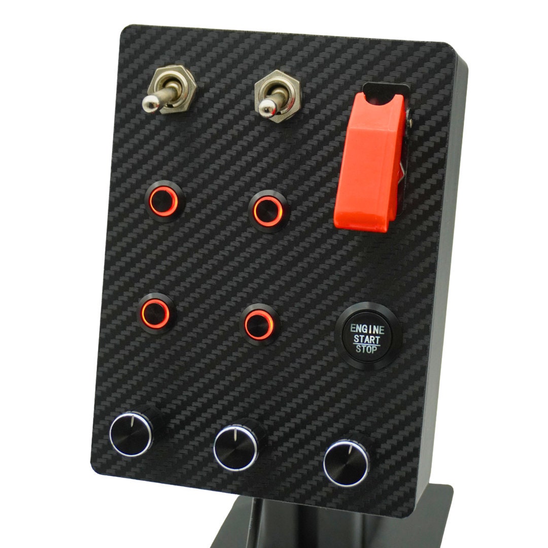 Simracing Flight Sim Button Box 17 Function LED Safety Switch Switch ...