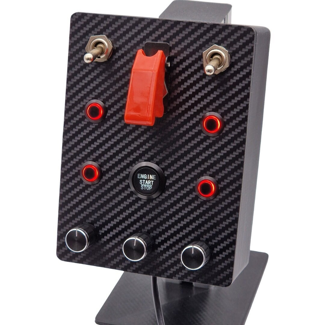 Simracing Flight Sim Button Box 17 Function LED Safety Switch Switch ...