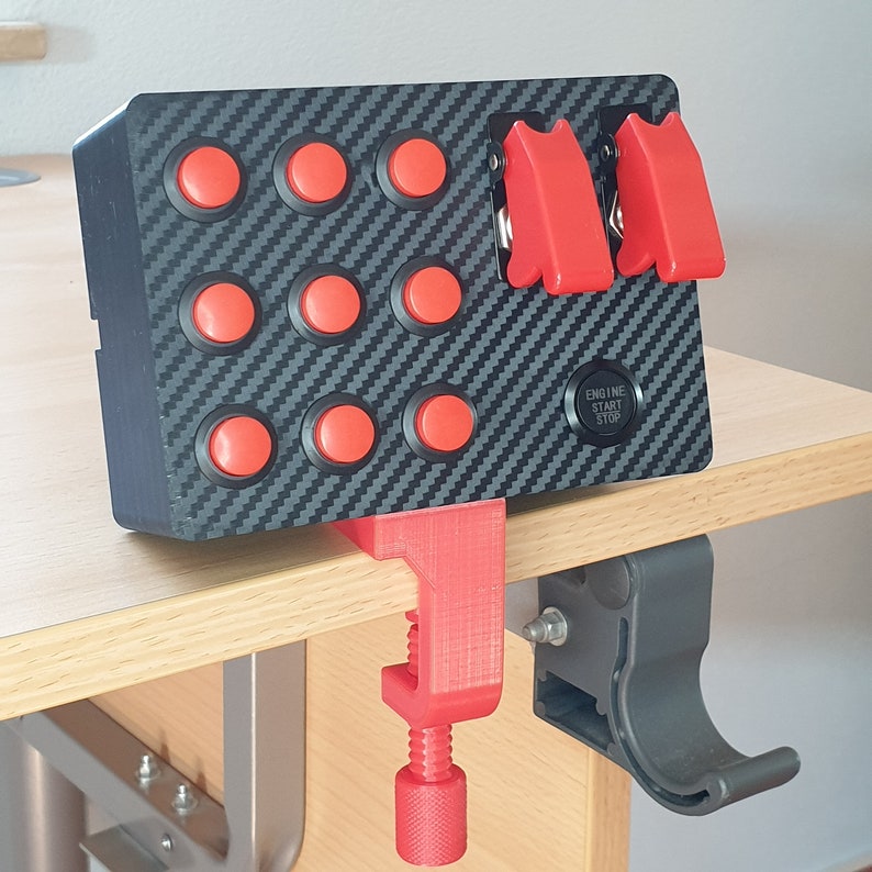 Button Box Sim Racing Desk Clamp Start/stop Button Safety | Etsy