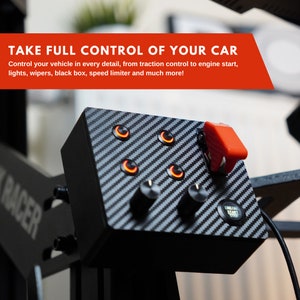 LED Button Box Sim Racing Desk Clamp Encoder Start/stop Momentaty ...