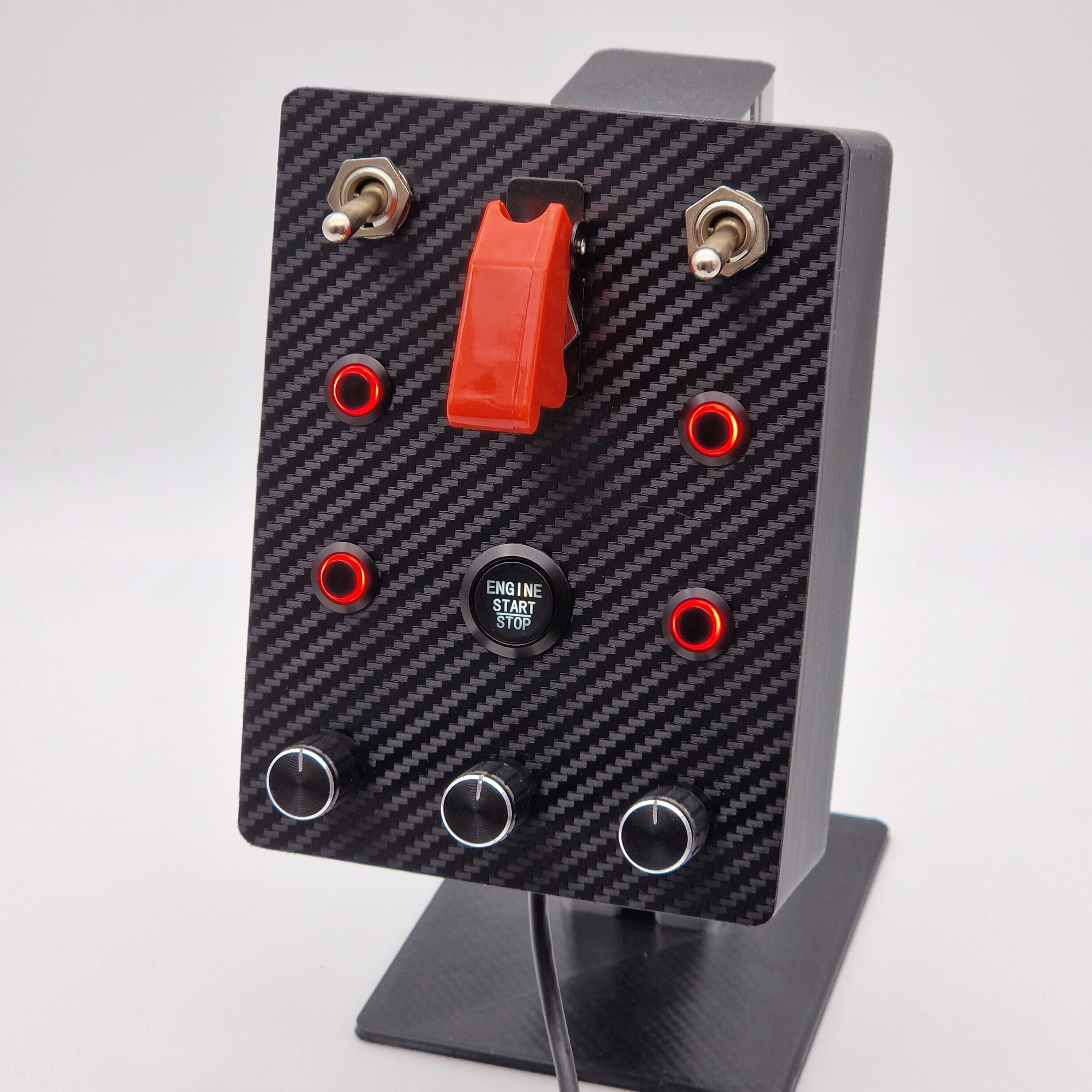Simracing Flight Sim Button Box 17 Function LED Safety Switch - Etsy