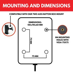 Button Box Sim Racing Start Engine Rotary Encoders Momentary Switches ...