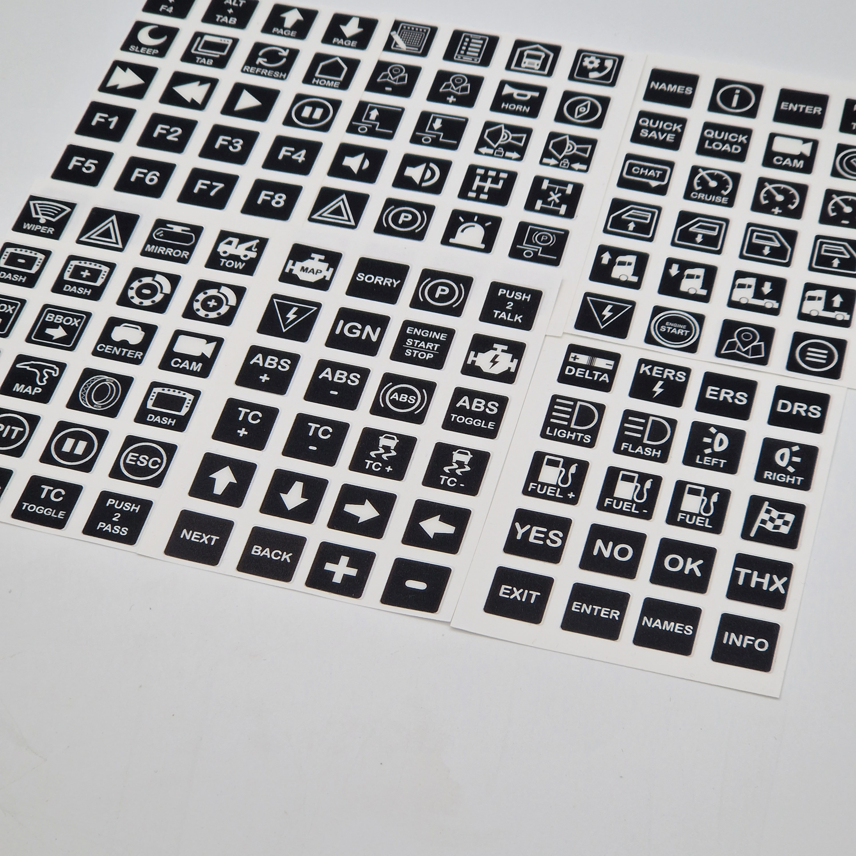 Simracing and Euro Truck ICON Sticker Sheet Light Pass Through for ...