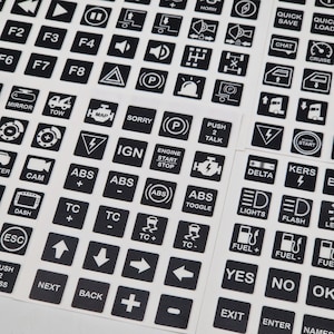 Simracing and Euro Truck ICON Sticker Sheet | Light Pass Through | for ...