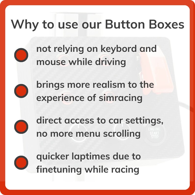 Simracing Flight Sim Button Box 17 Function LED Safety Switch Switch ...