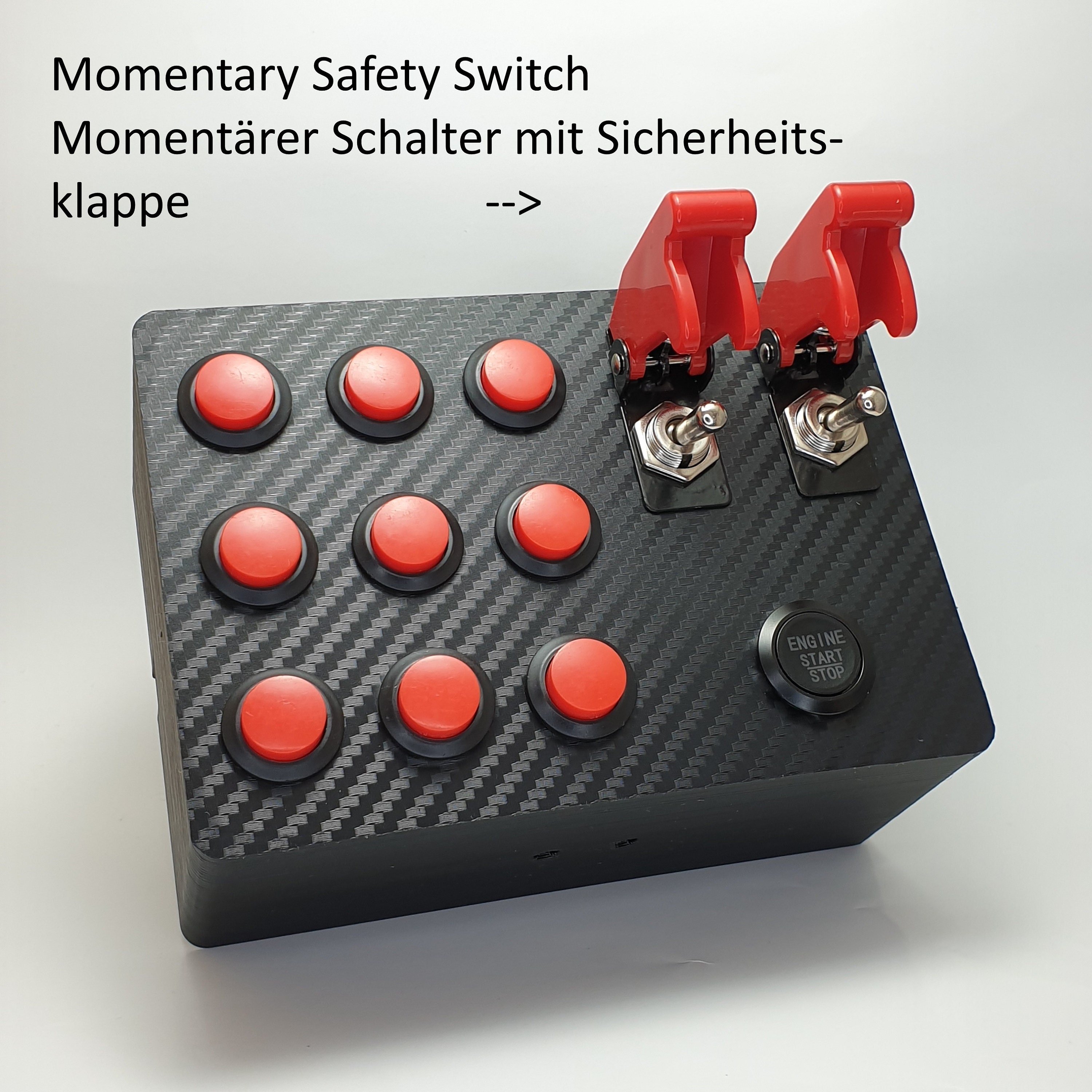 Button Box Sim Racing Desk Clamp Start/stop Button Safety Switch ...