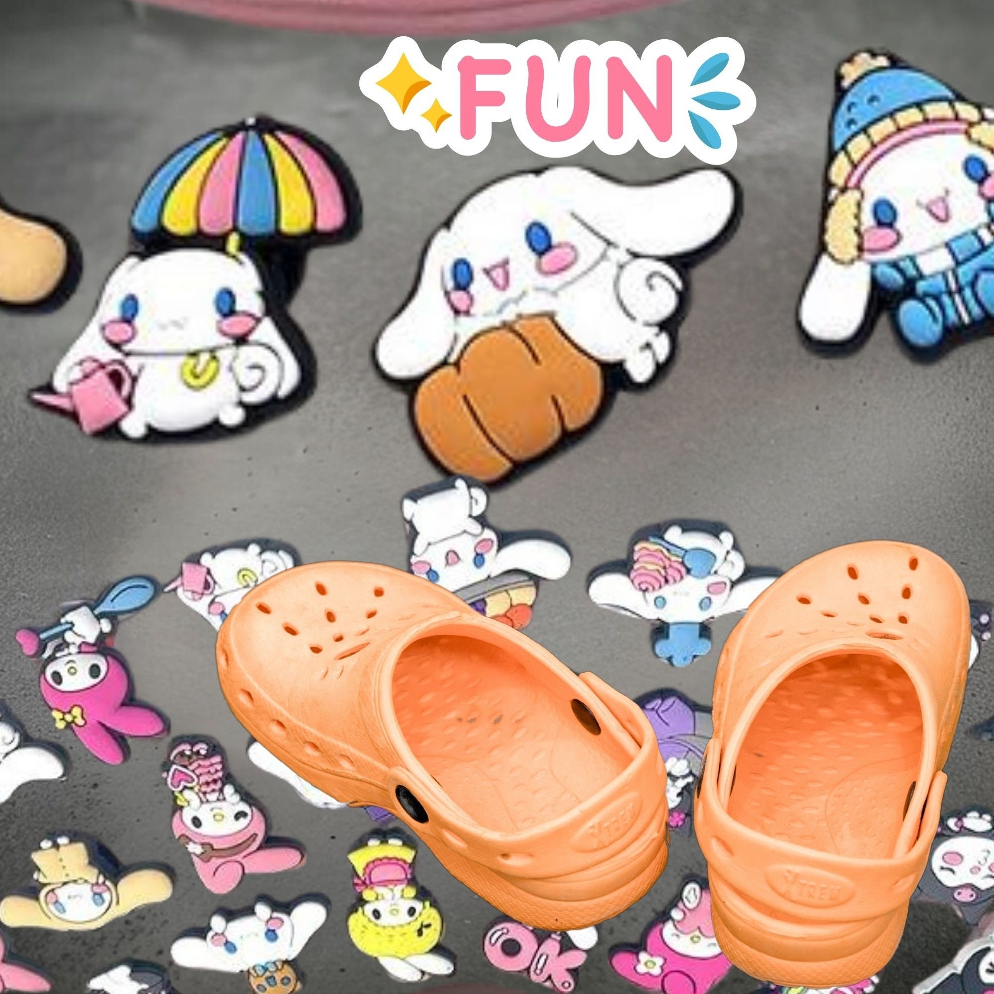 Cute Kawaii Kuromi & Melody Croc Jibbitz Kids Animated Shoe Charms ...
