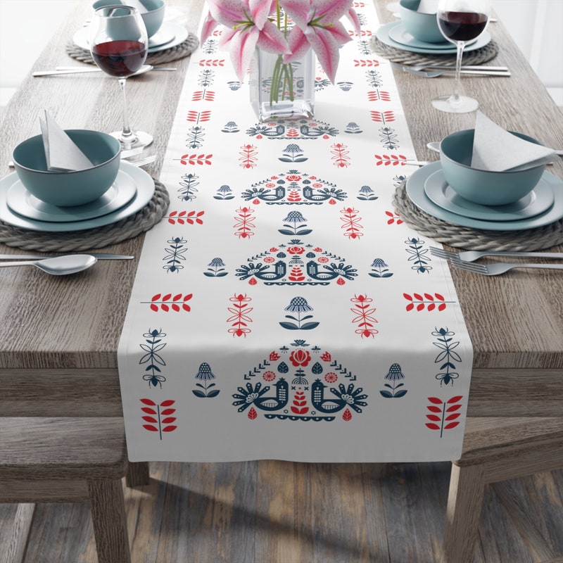 Swedish Table Runner - Etsy