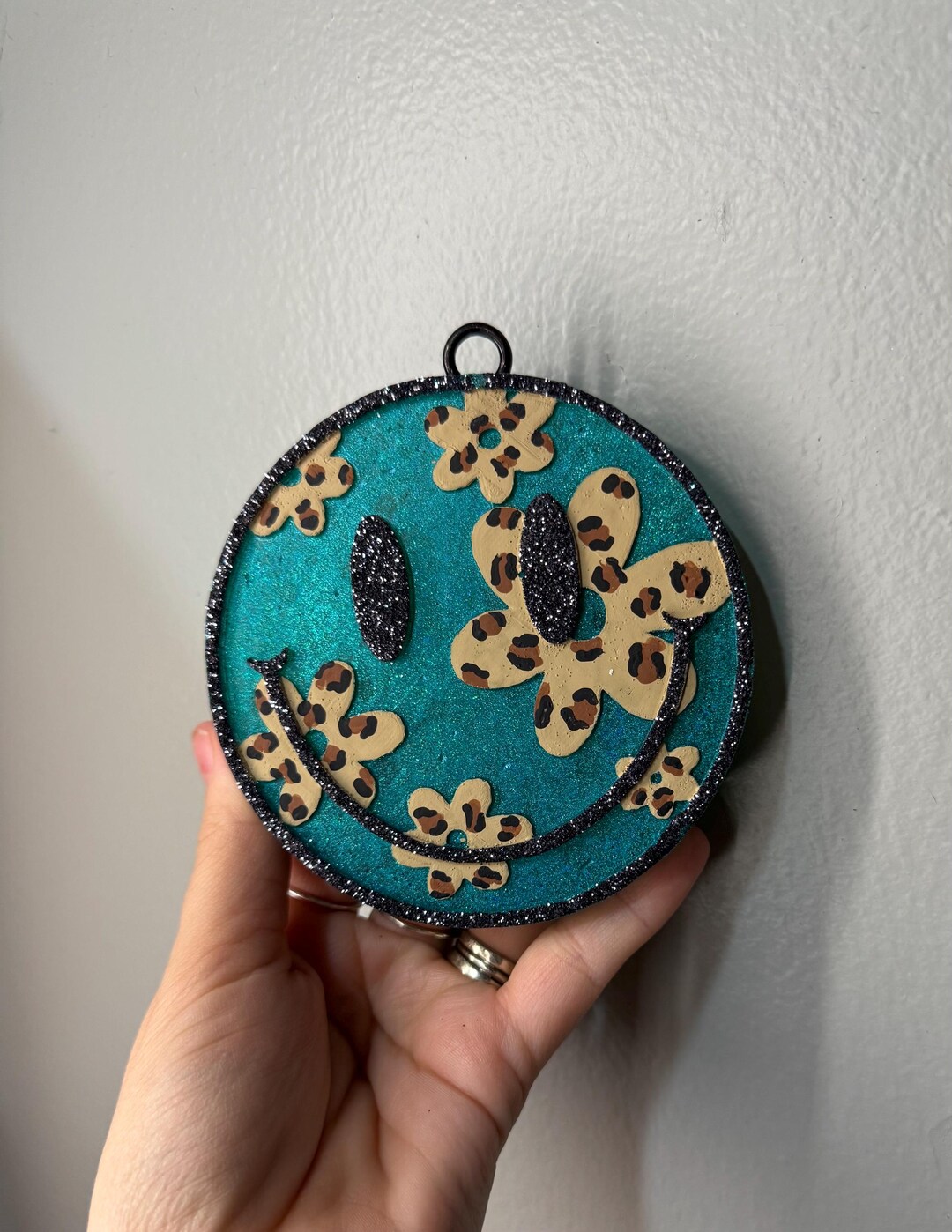 Smiley Face With Cheetah Print - Etsy