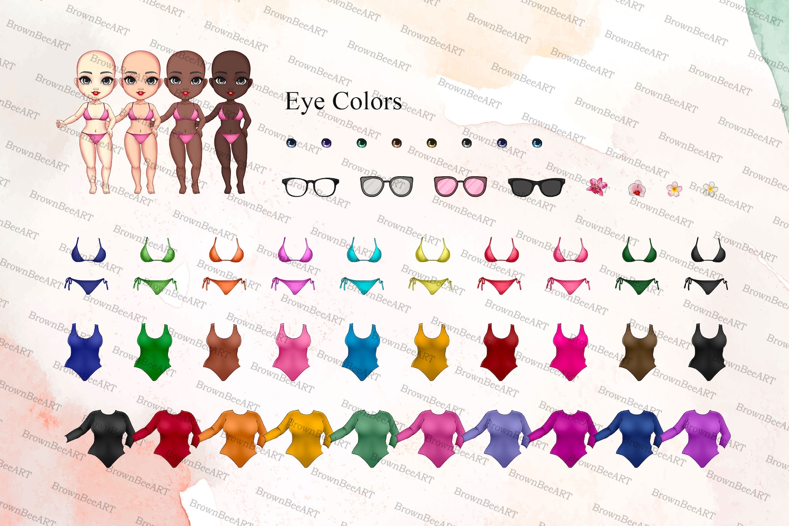 Surfer Girl Clipart Cute Clipart Summer Clipart Beach - Etsy