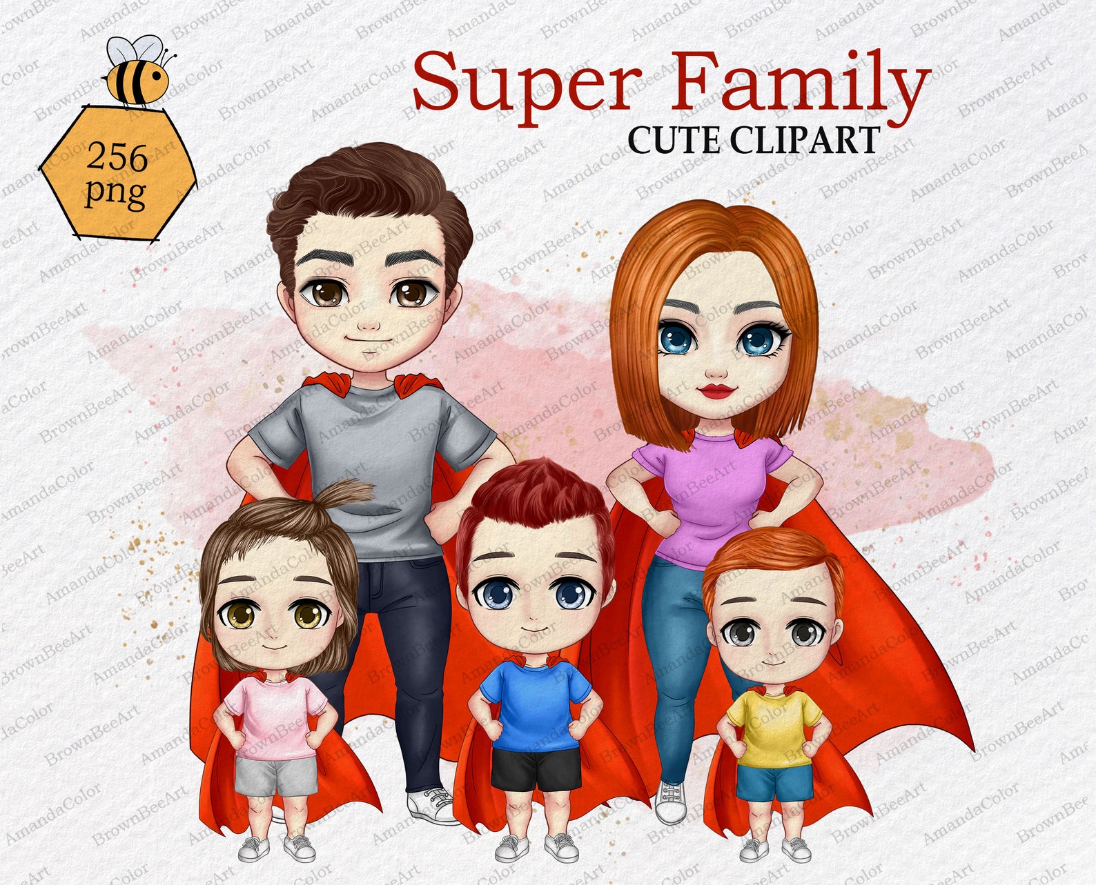 Cute Clipart Super Family Clipart We Love Family Family - Etsy