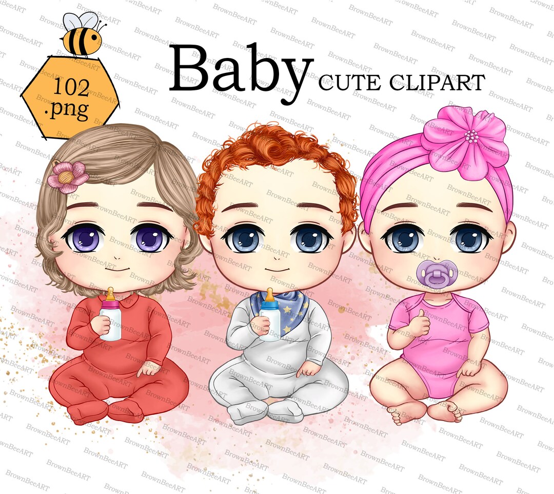 Clipart lindo, Clipart de bebé, Clipart de niño, Clipart de niña ...