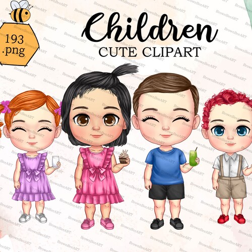 Children Clipart Boys Chibi Cute Kids Clipart Children Boy - Etsy Canada