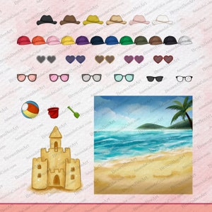 Sand Castles Clipart, Summer Holiday Kids, Beach Children Clipart, Baby ...