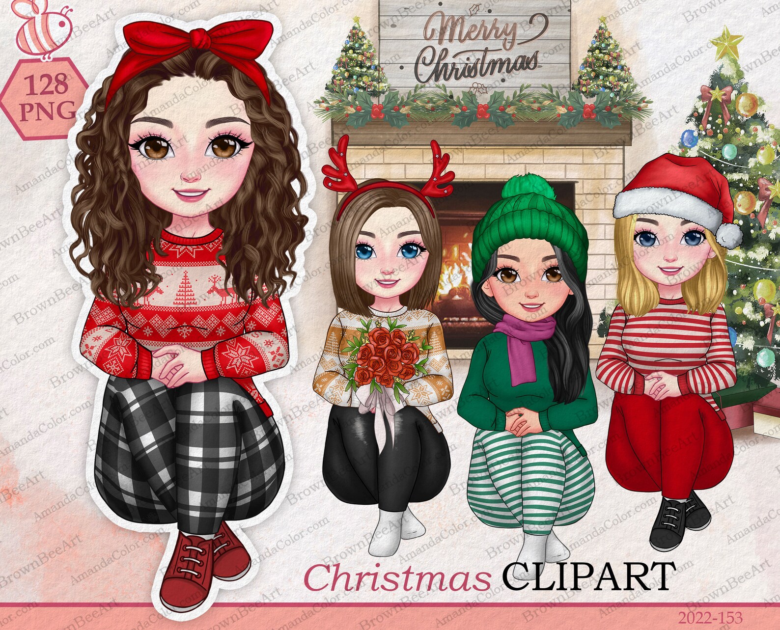 Cute Clipart, Christmas Clipart, Girl Clipart, Winterclipart, Best ...