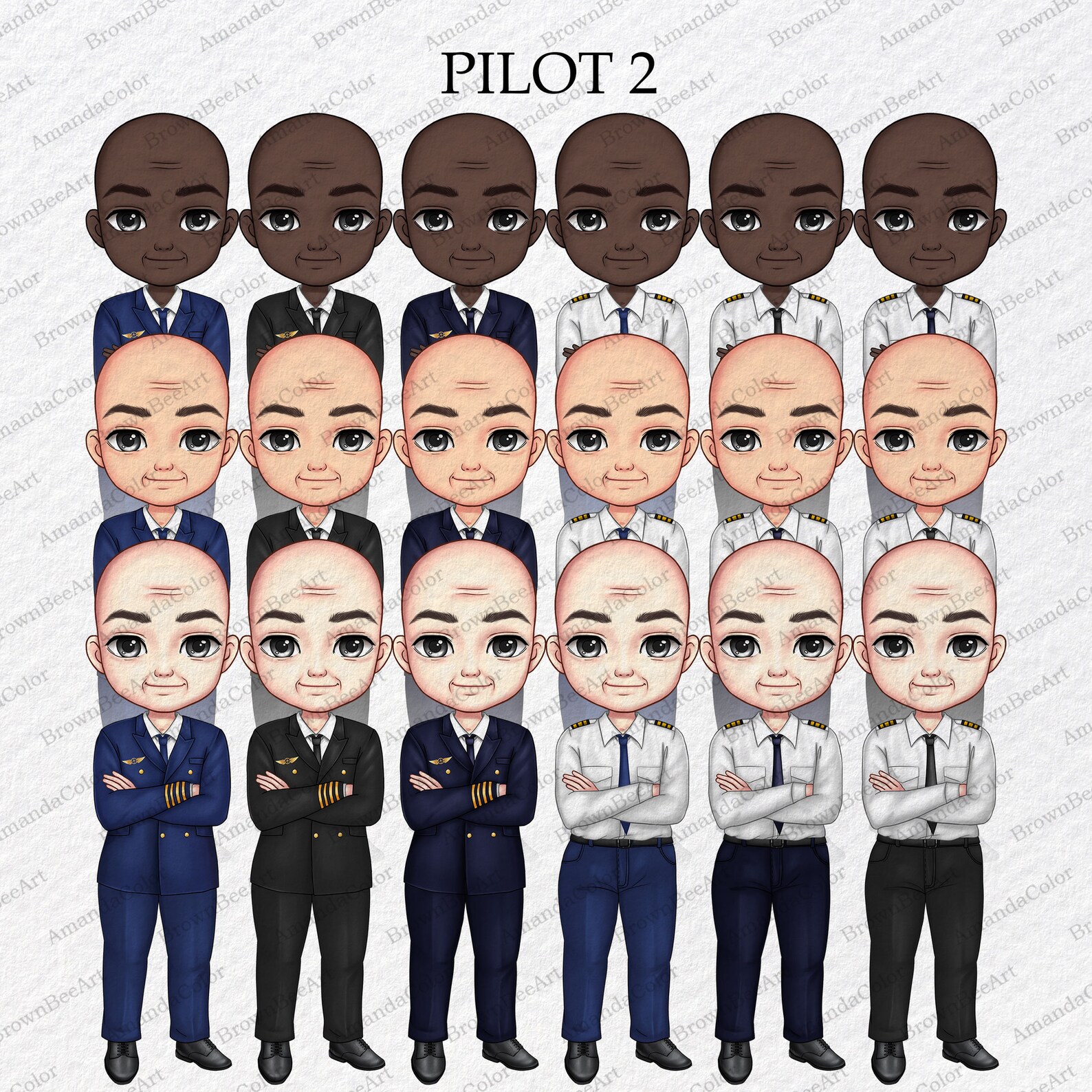 Pilot Clipart Cute Clipart Airport Clipart Airplane - Etsy