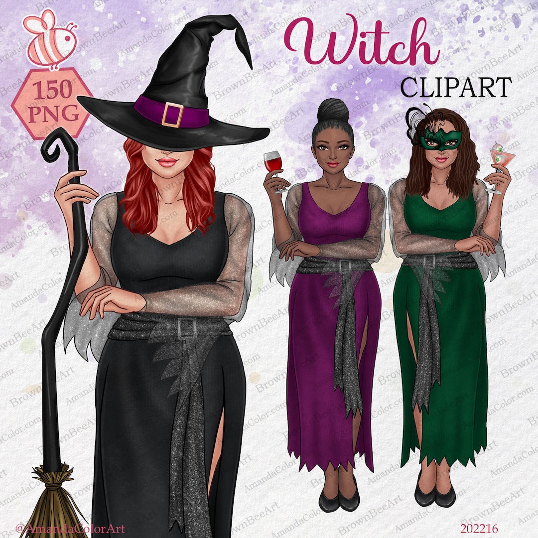 Witch Clipart, Witch PNG, Halloween Clipart, Halloween Custom, Best ...