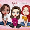 Happy Fun Girl , Cute Girl, Best Friend Clipart, Sister Clipart, Bestie ...